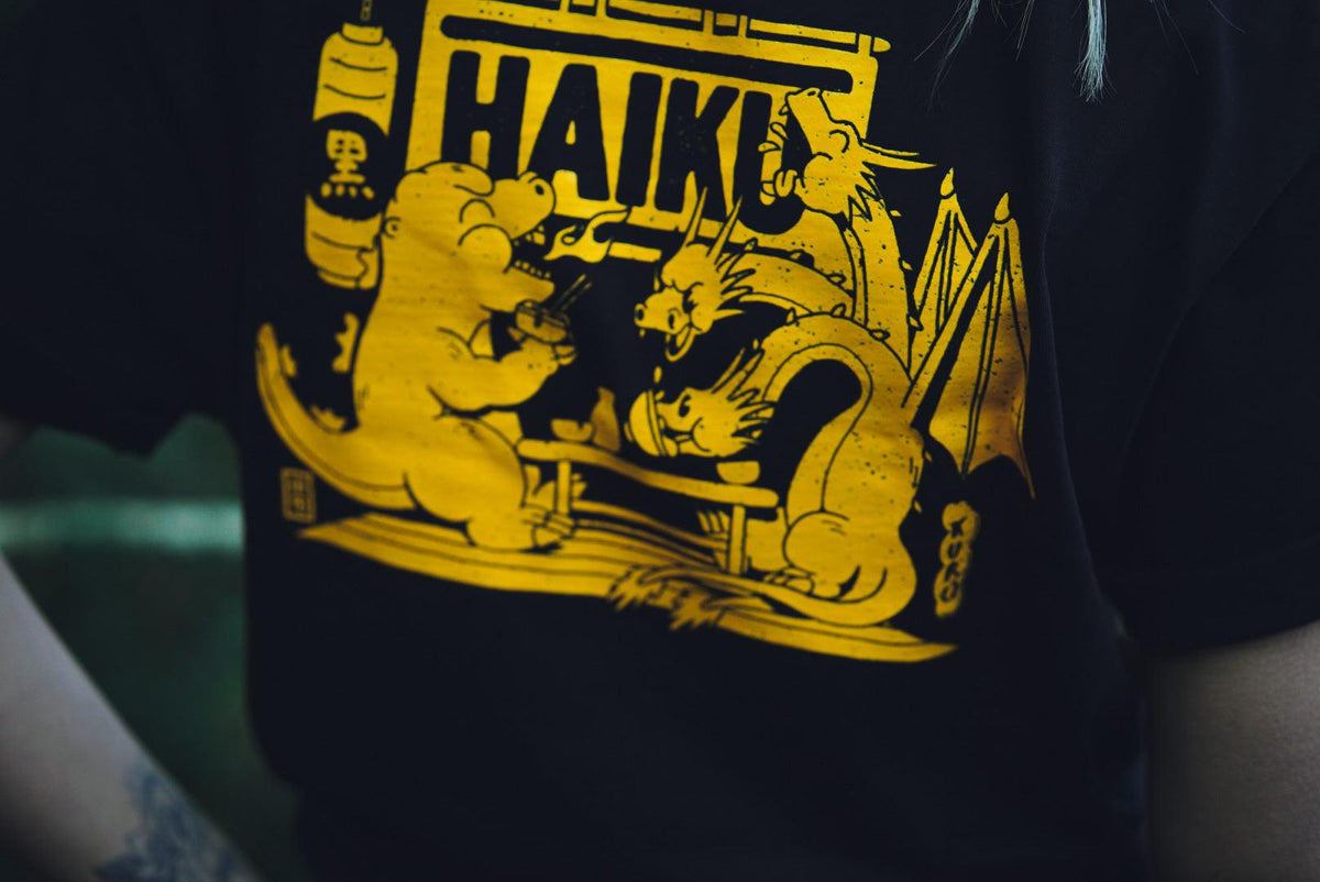 Haiku X Inkboy Tshirt - Black Short | Convenience Store - Haiku Future