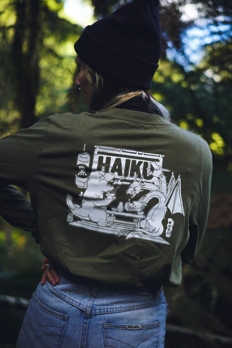 Haiku X Inkboy Tshirt - Green Long | Haiku Clothing - Haiku Future